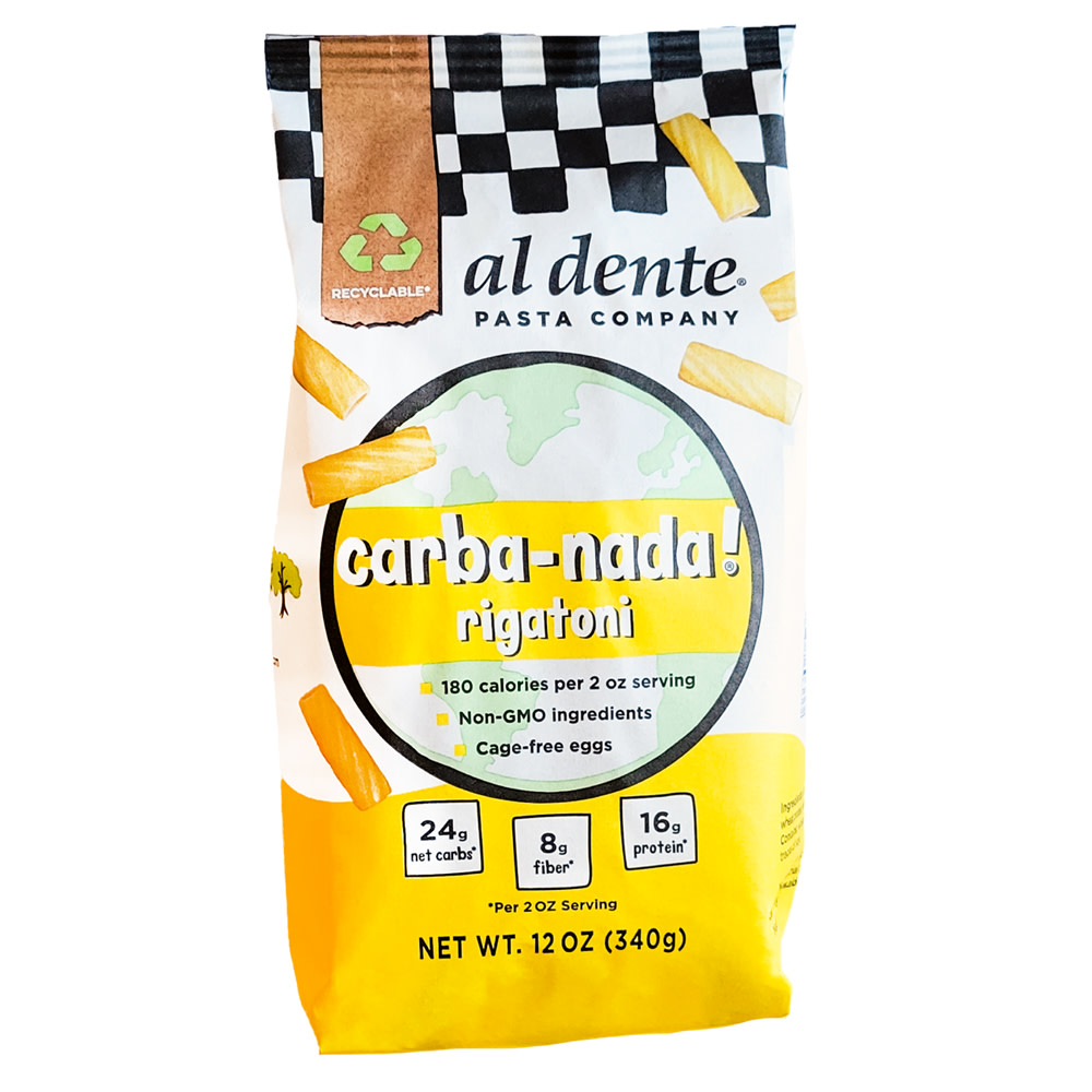 Al Dente Carba-Nada Rigatoni 12 oz Bag | Nassau Candy