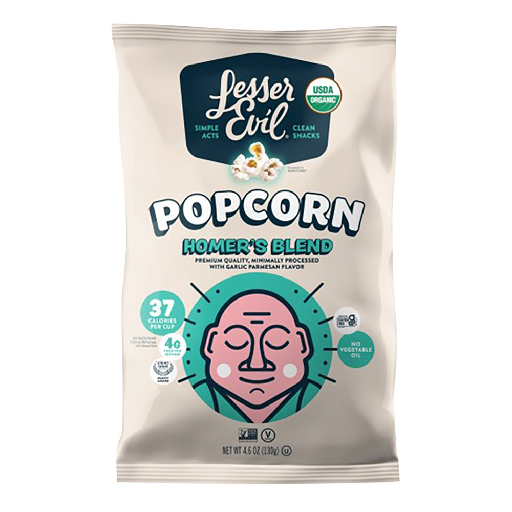 Lesser Evil Popcorn Homer’s Blend 4.6 oz Bag | Nassau Candy