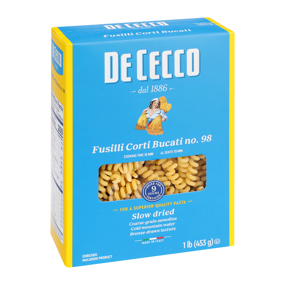 De Cecco Fusilli Corti Bucati Pasta 16 oz Box # 98 | Nassau Candy
