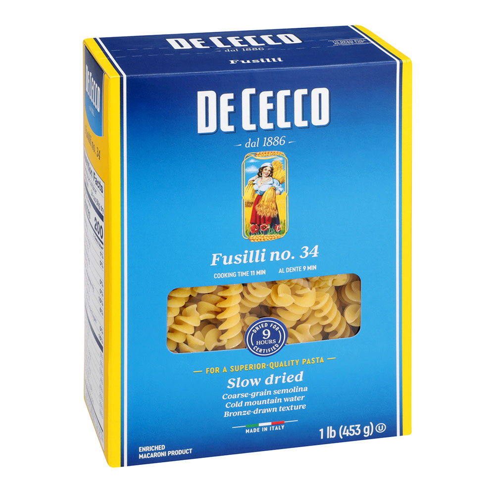 De Cecco Fusilli Pasta 16 oz Box # 34 | Nassau Candy