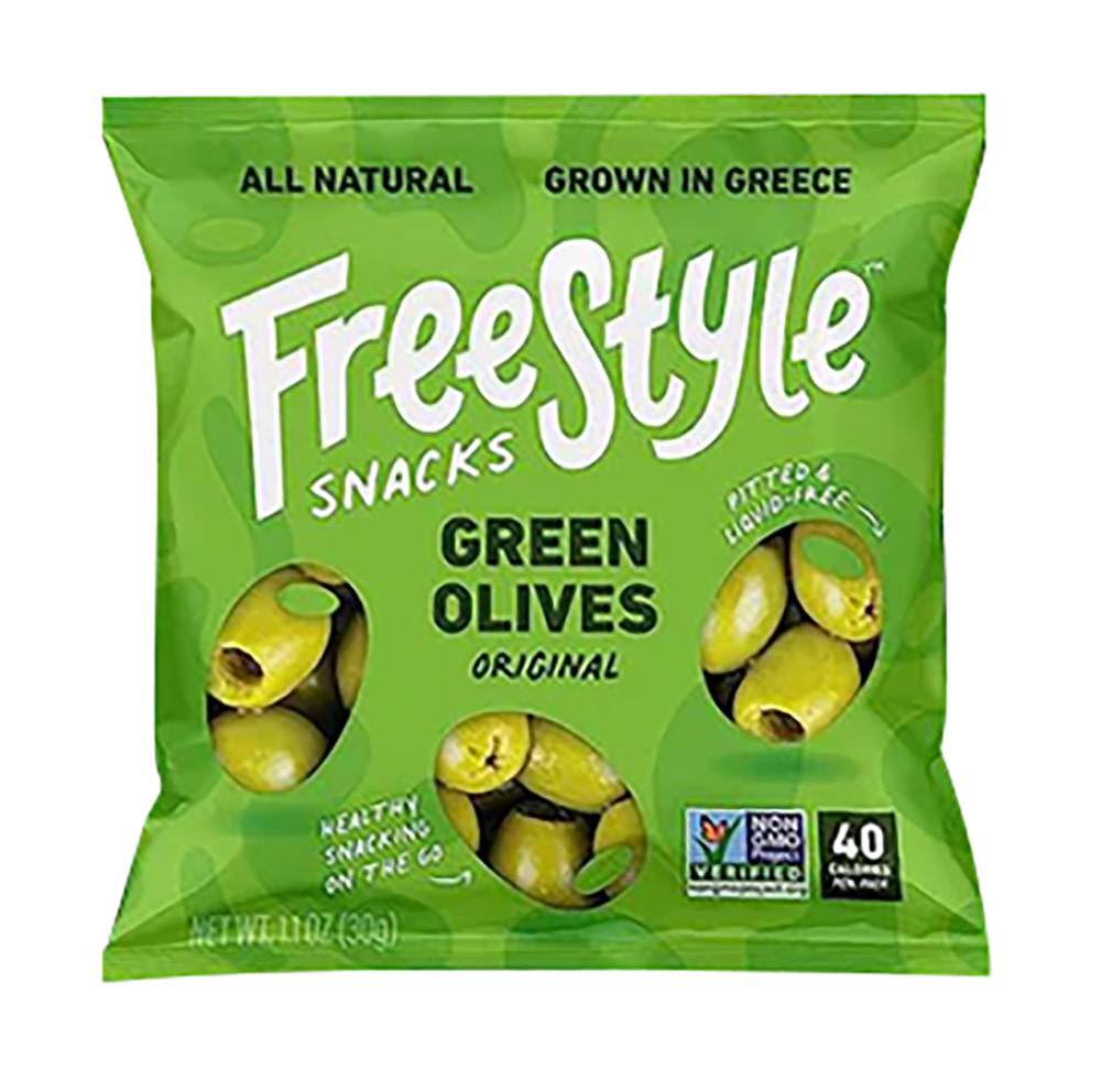Freestyle Snacks Original Green Olive 1.1 oz Bag | Nassau Candy