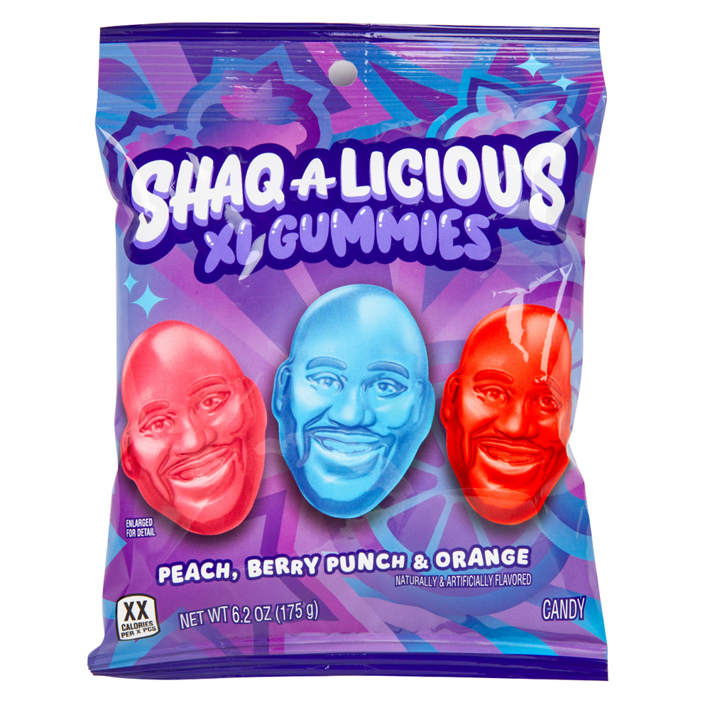 Shaq-a-Licious XL Gummies 6.2 oz Peg Bag | Nassau Candy