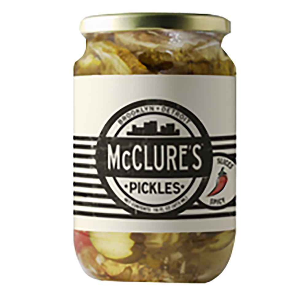McClure's Spicy Dill Pickle Slices 16 oz Jar | Nassau Candy