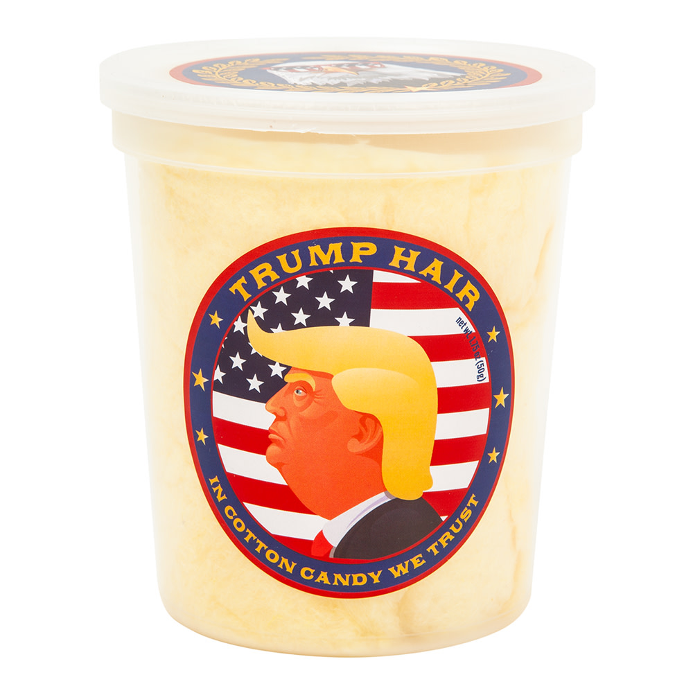 Chocolate Storybook Trump Hair Cotton Candy 1.75 oz Tub | Nassau Candy