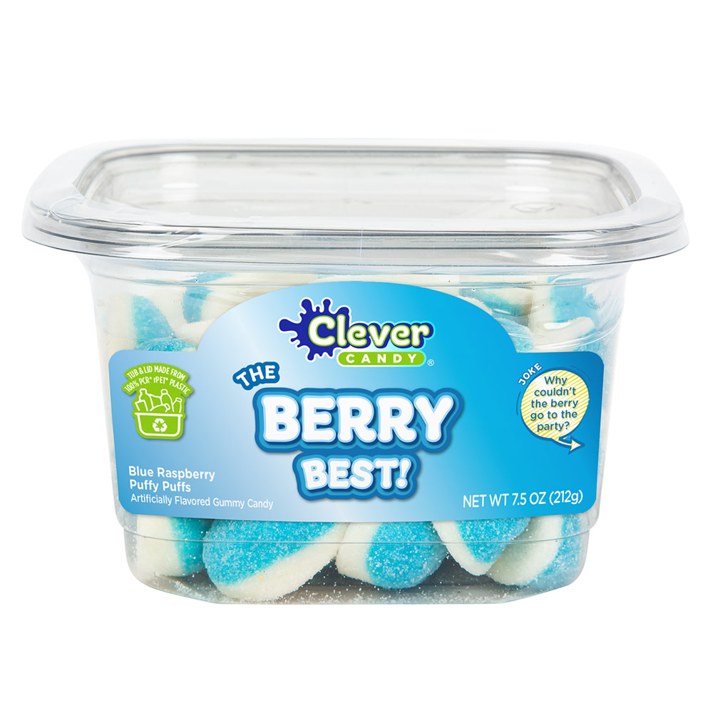 Clever Candy The Berry Best! Blue Raspberry 7.5 oz Tub | Nassau Candy