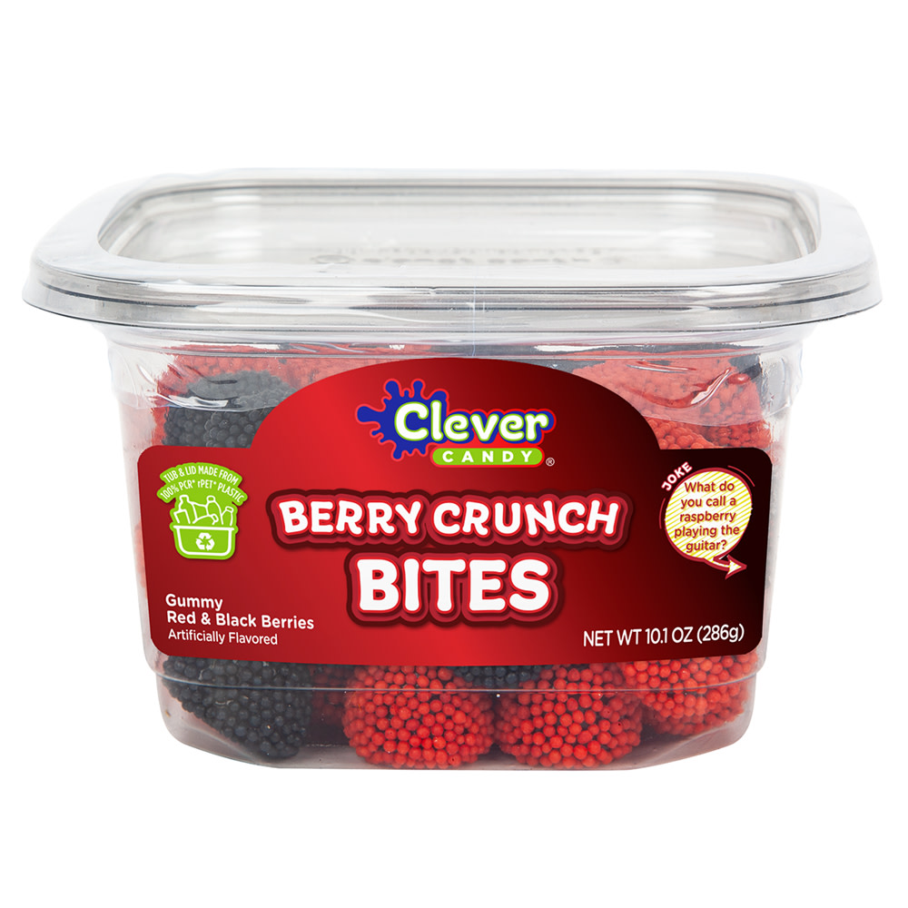 Clever Candy Berry Crunch Bites 10.1 oz Tub | Nassau Candy