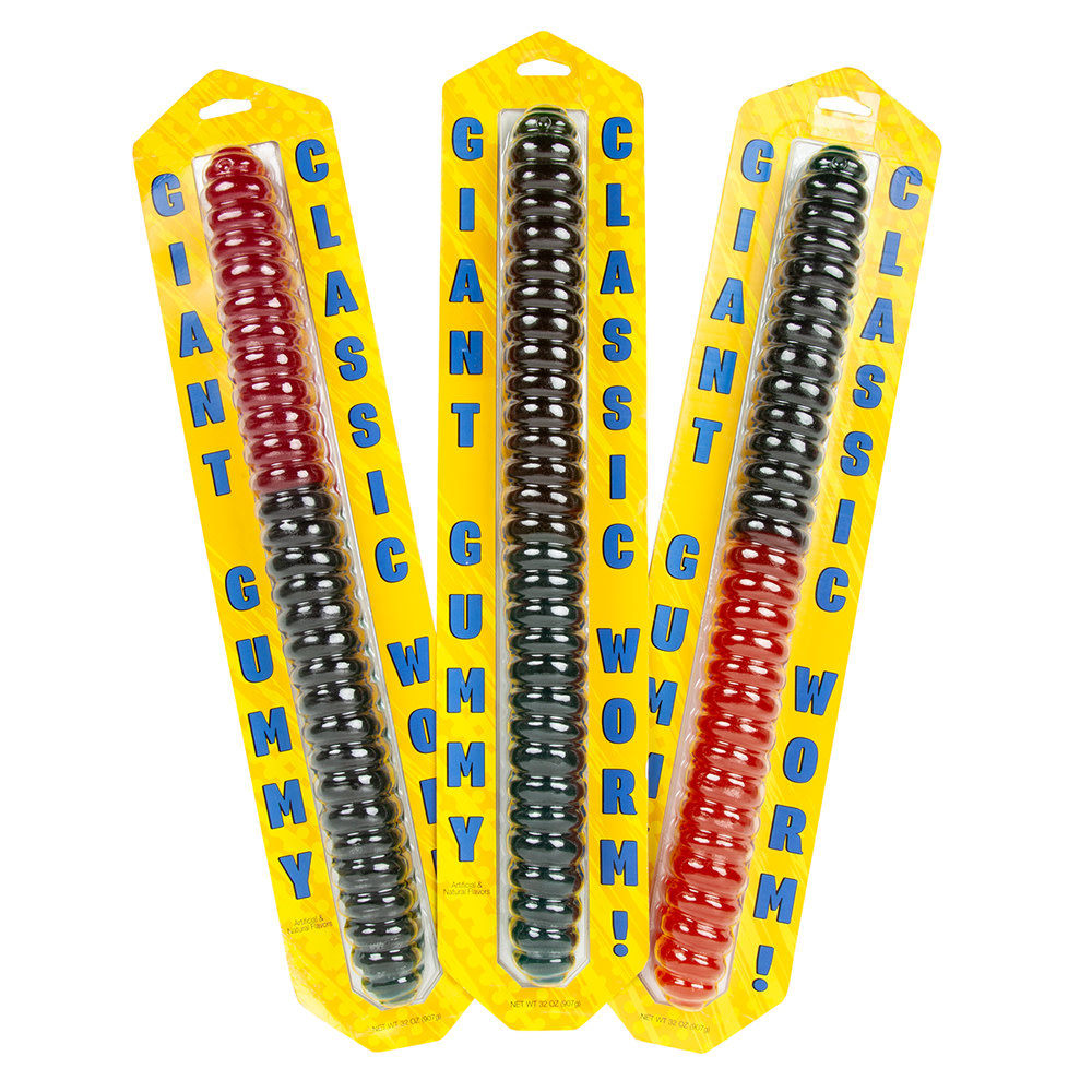 Assorted Giant Gummy Worm 2 lb | Nassau Candy