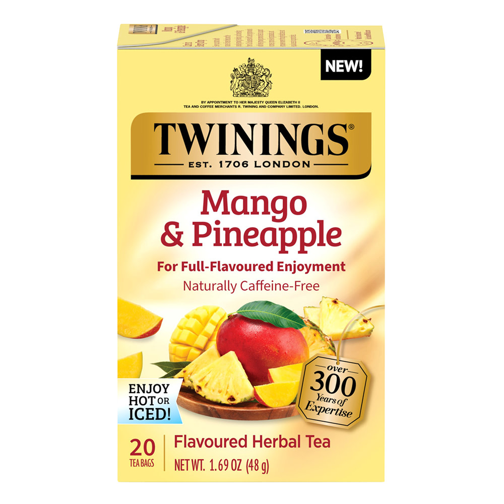 Twinings Mango & Pineapple Herbal Tea 20 Count Box | Nassau Candy