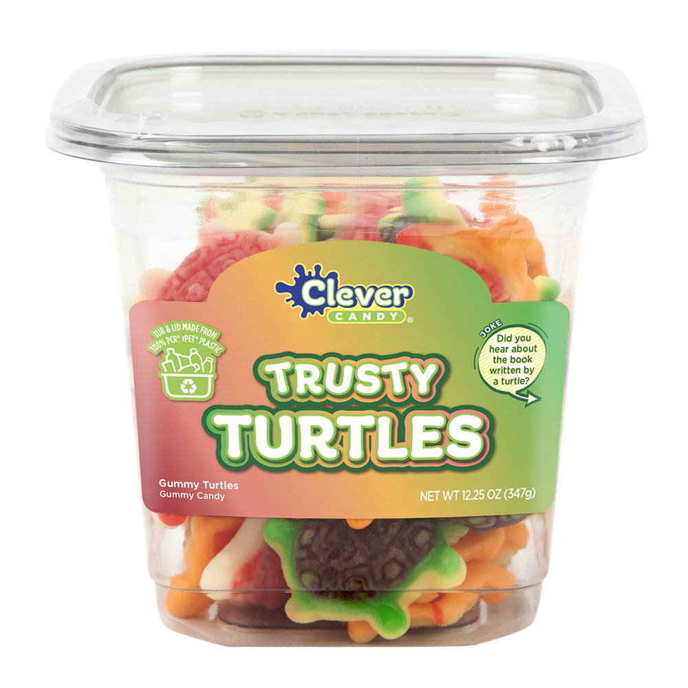 Clever Candy Trusty Turtles Turtles 12.25 oz Tub | Nassau Candy