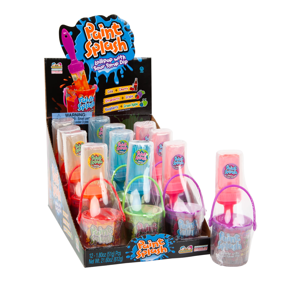 Kidsmania Paint Splash Lollipop Sour Syrup Dip 1.8 oz | Nassau Candy