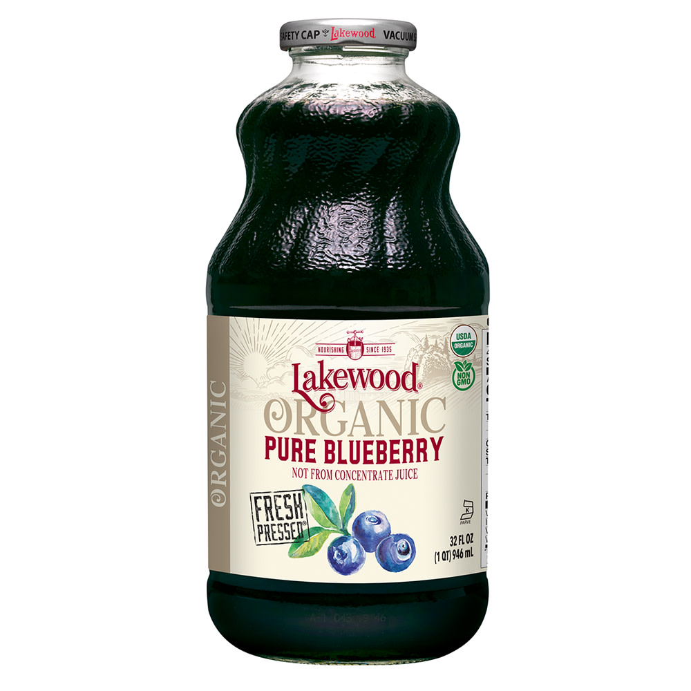 Lakewood Organic Pure Blueberry Juice 32 oz Bottle | Nassau Candy