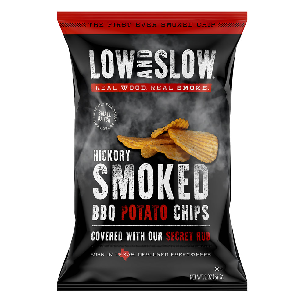 Low and Slow Hickory Smoked BBQ Potato Chips 2 oz Bag | Nassau Candy