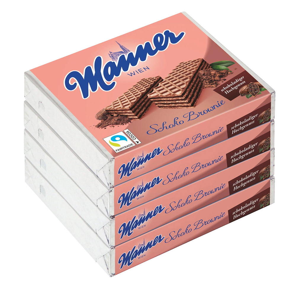 Manner Wafers Chocolate Brownie 4 Count 10.6 oz | Nassau Candy