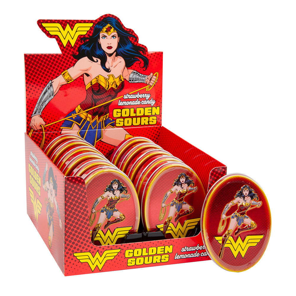 Wonder Woman Golden Sours Candy Tin | Nassau Candy