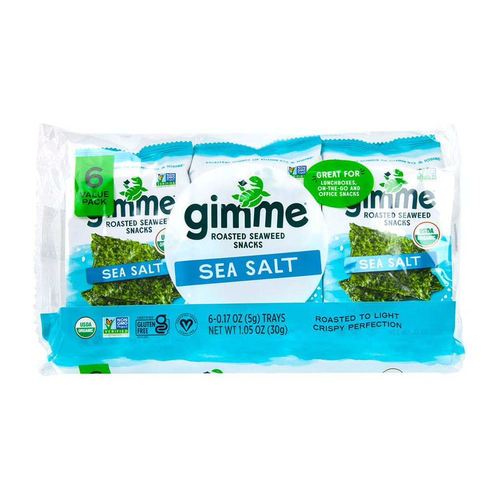 Gimme Sea Salt Seaweed Snacks 6 Count Pack | Nassau Candy