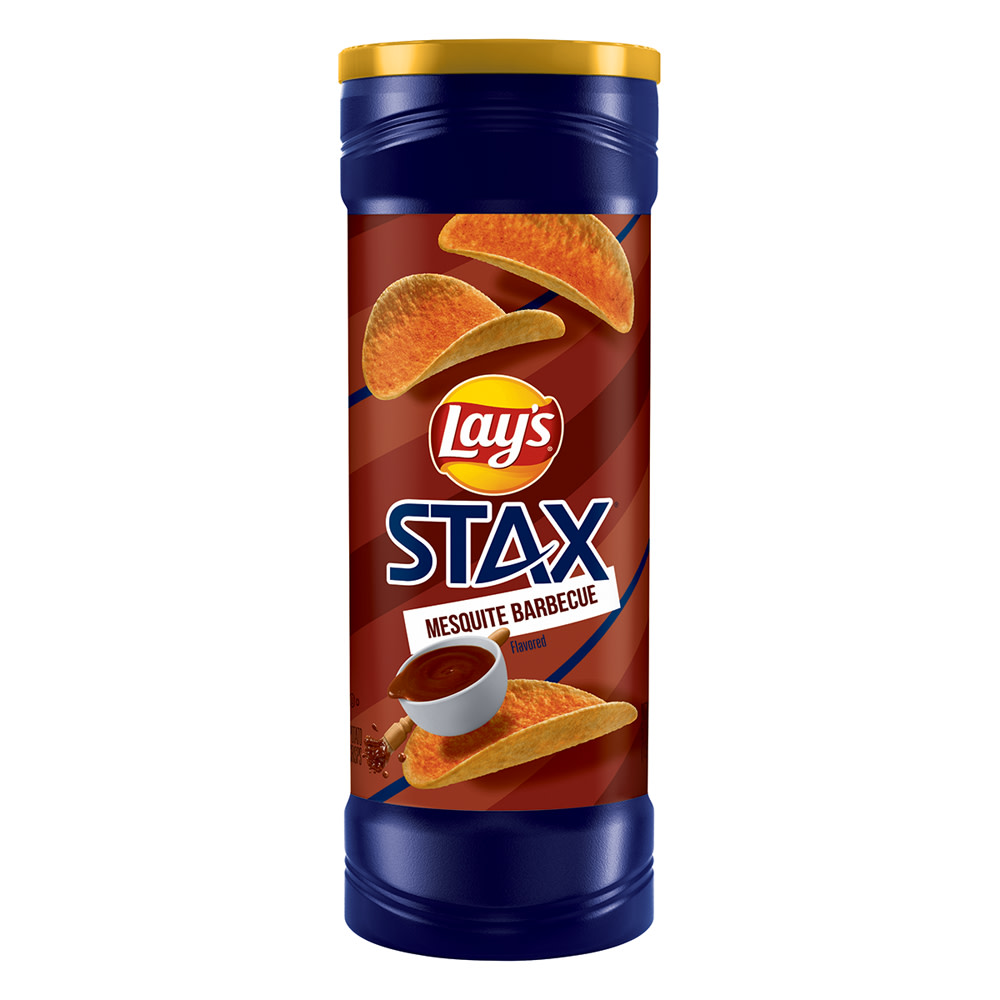 Lay's STAX Mesquite BBQ 5.75 oz Canister | Nassau Candy