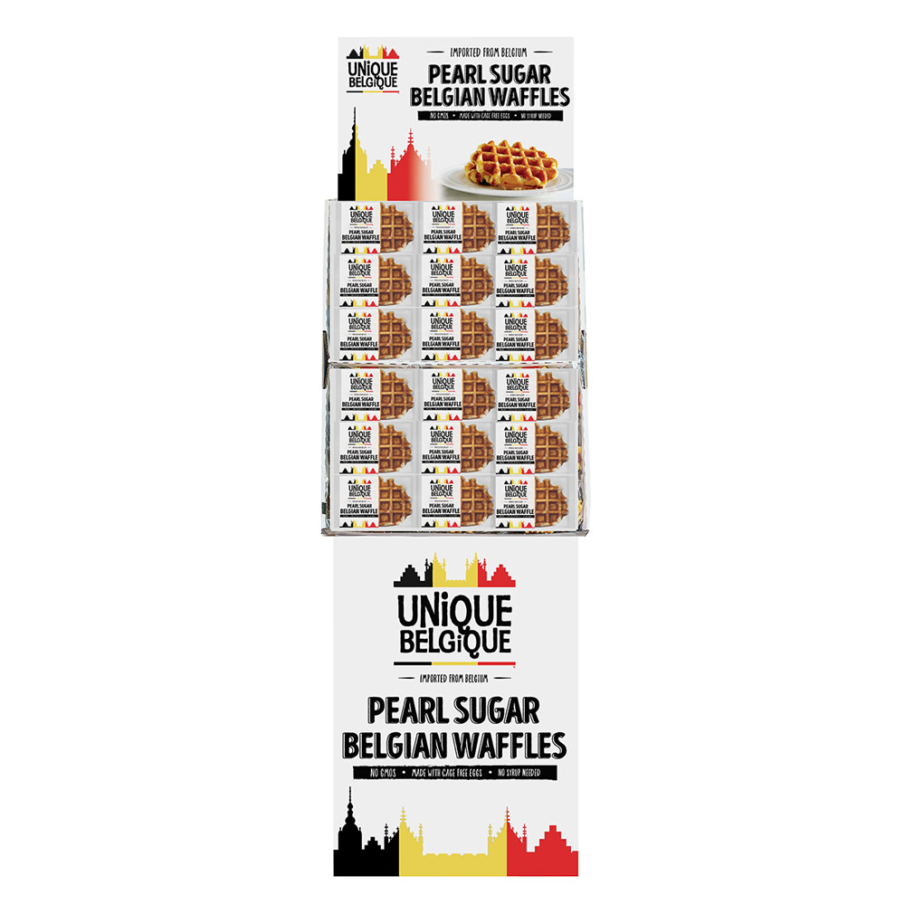 Unique Belgique Pearl Sugar Belgian Waffle 3.5 Oz Shipper | Nassau Candy