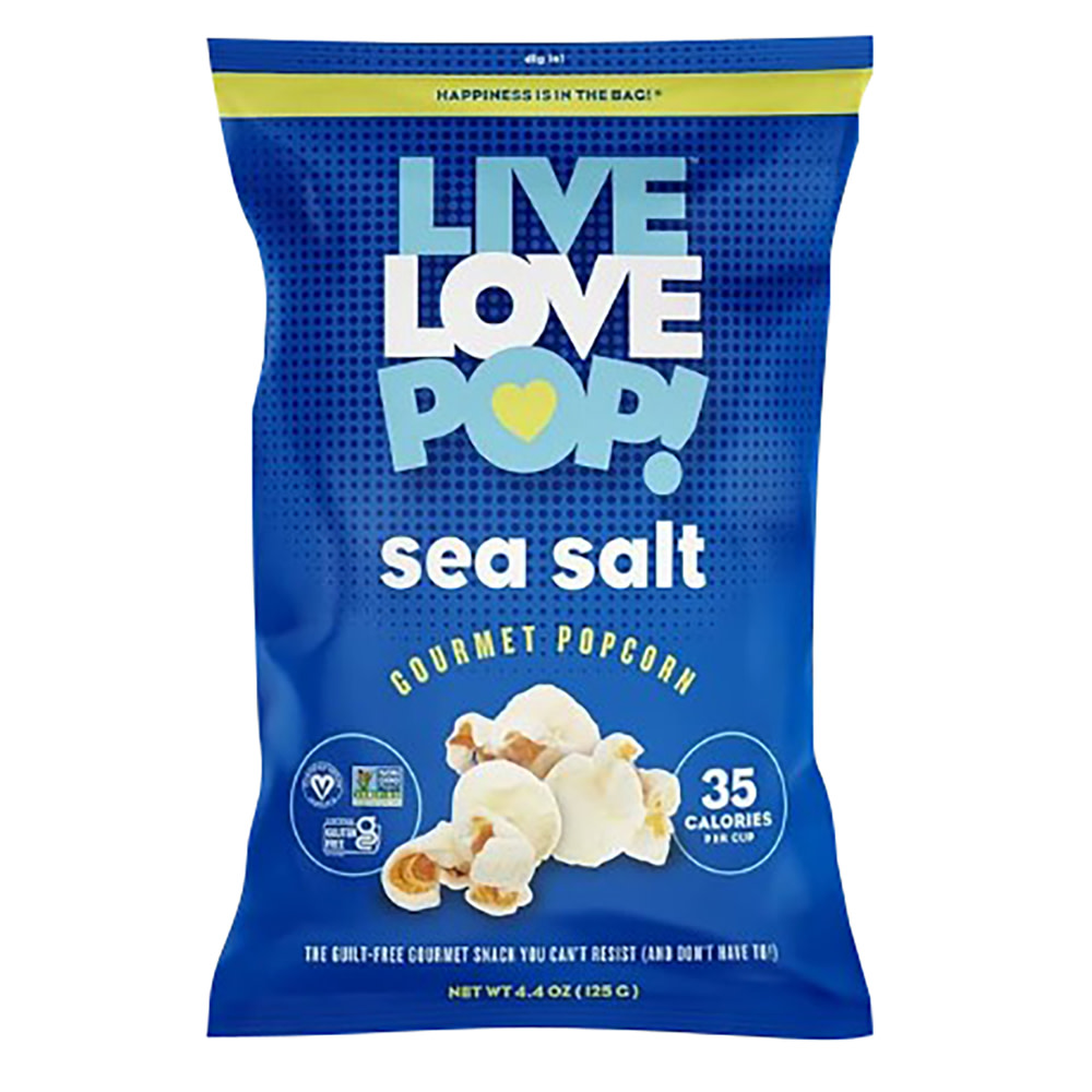 Live Love Pop! Sea Salt Gourmet Popcorn 4.4 oz Bag | Nassau Candy