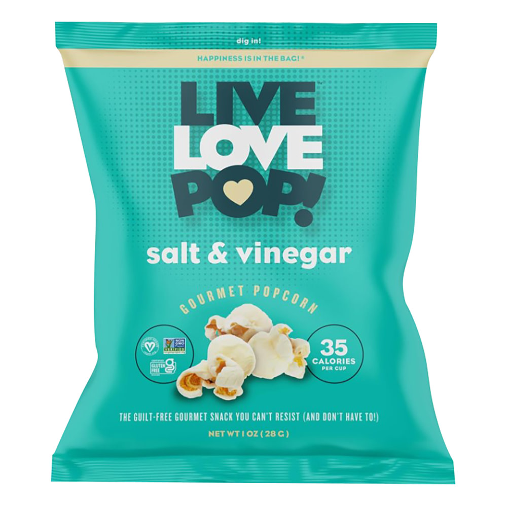 Live Love Pop! Salt & Vinegar Gourmet Popcorn 1 oz Bags | Nassau Candy