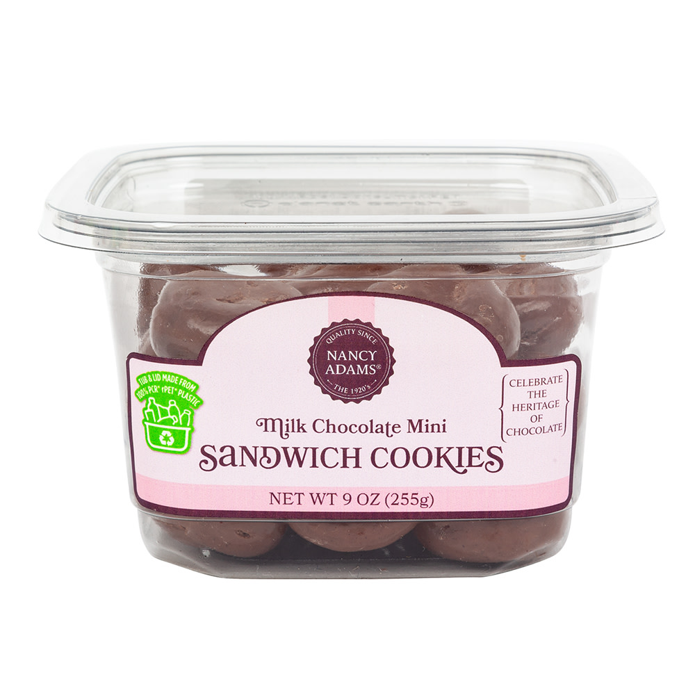 Nancy Adams Milk Chocolate Mini Sandwich Cookies Tub | Nassau Candy