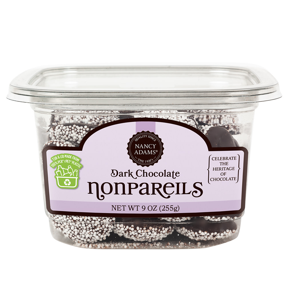 Nonpareils Dark Chocolate 1.25 Lb (20 Oz) Tub (White Chocolate ...