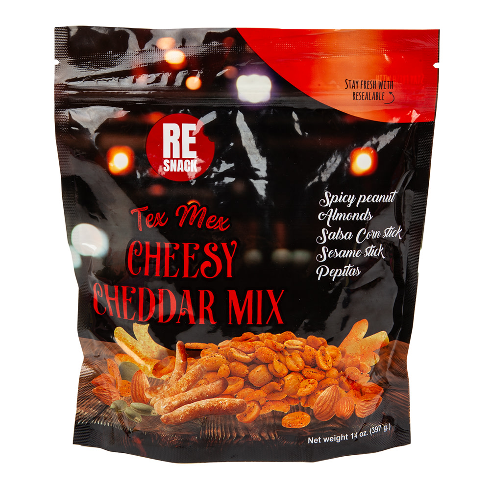 RE Snack Tex Mex Cheesy Cheddar Mix 14 oz Pouch | Nassau Candy