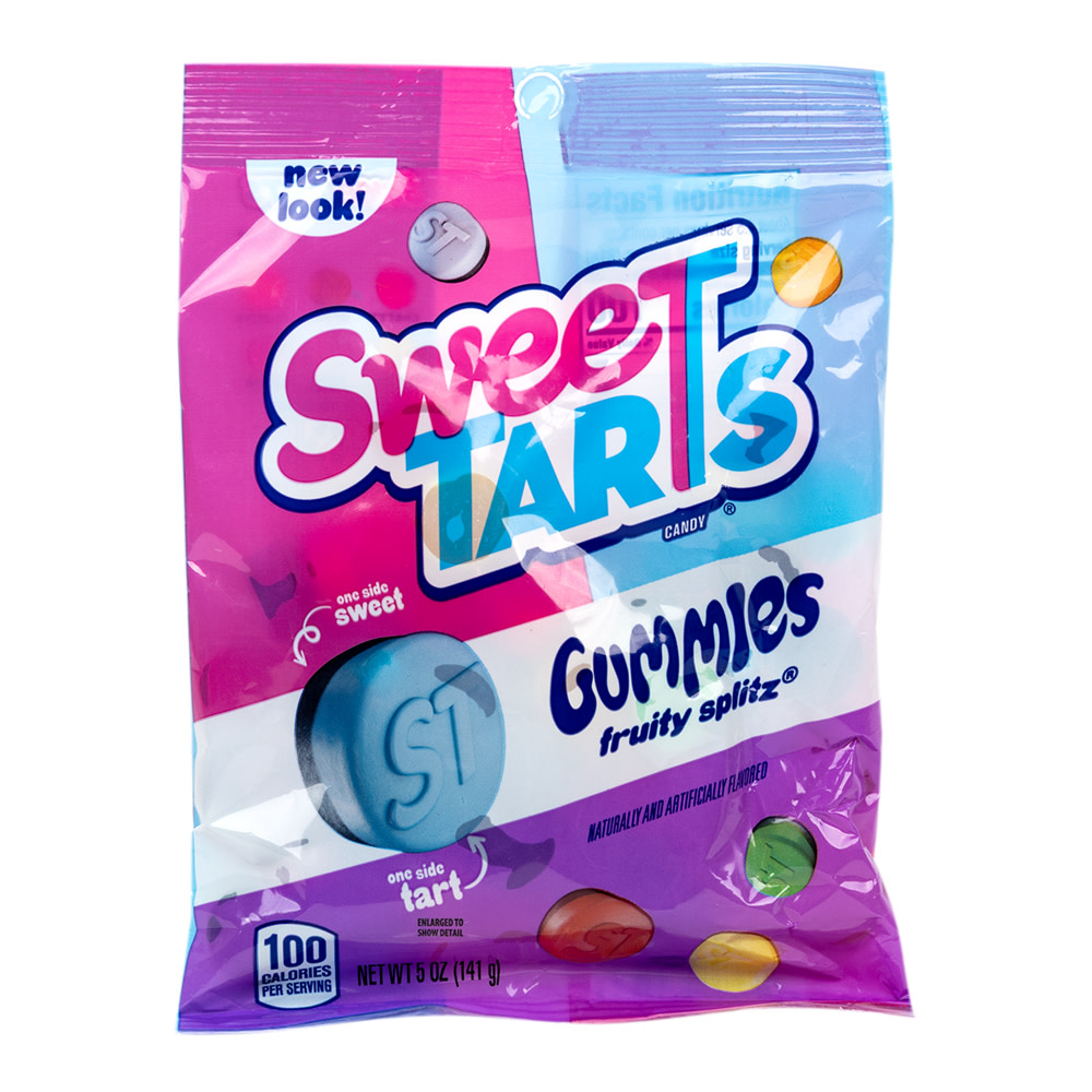 Sweetarts Gummies Fruity Splitz 5 oz Peg Bag | Nassau Candy