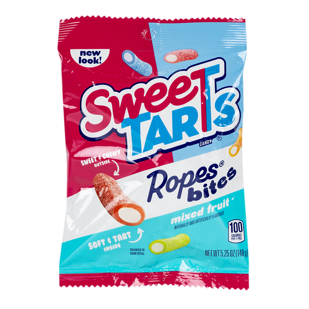 SweeTARTS Mixed Fruit Rope Bites 5.25 oz Peg Bag | Nassau Candy