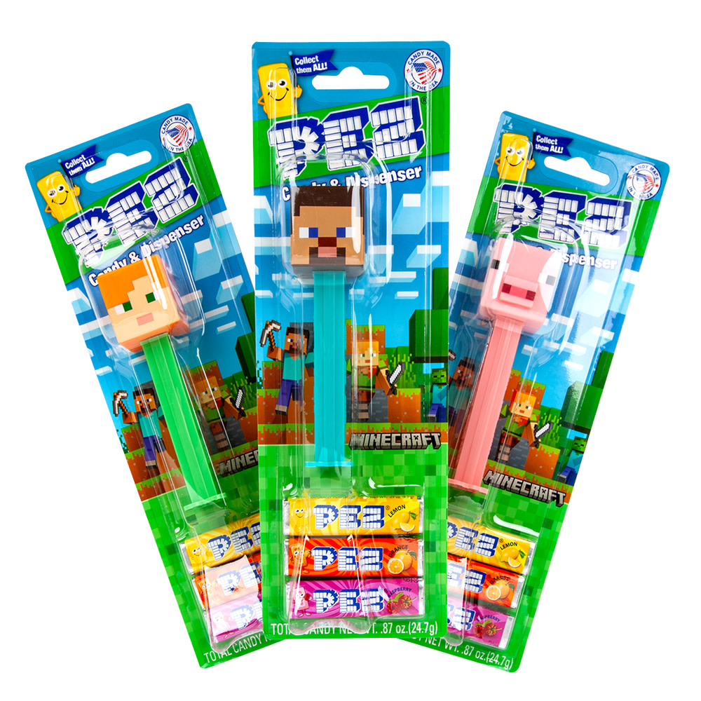 Minecraft PEZ Assorted 0.87 oz Blister Pack | Nassau Candy