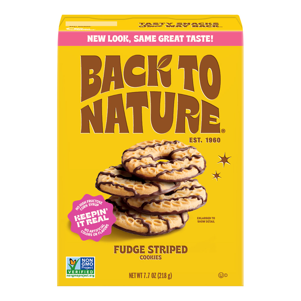 Back To Nature Fudge Striped Cookies Box | Nassau Candy