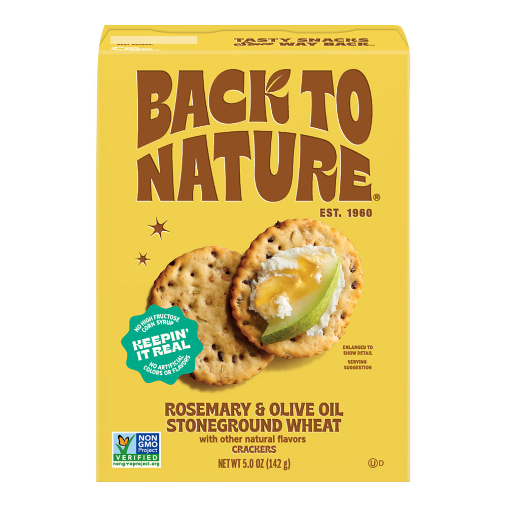 Back To Nature Rosemary & Olive Oil Cracker 5 oz Box | Nassau Candy