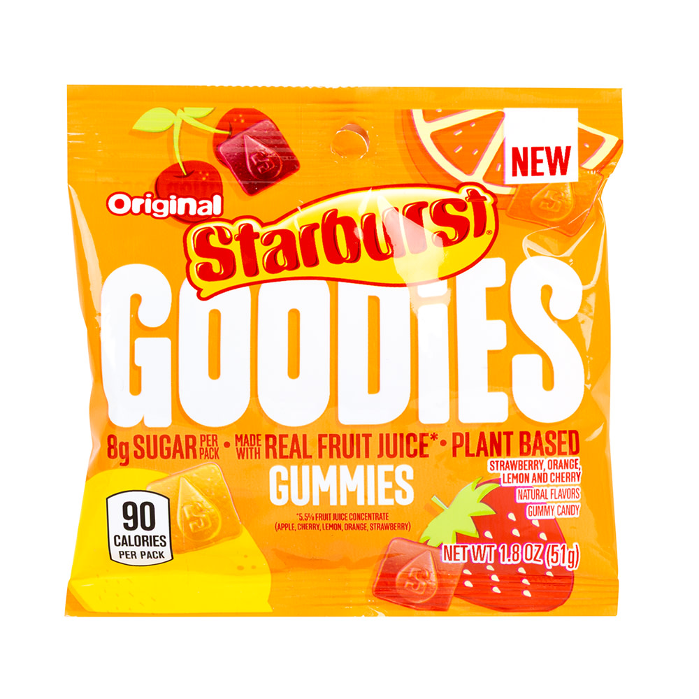 Starburst Goodies Original Gummies 1.8 oz Peg Bag | Nassau Candy