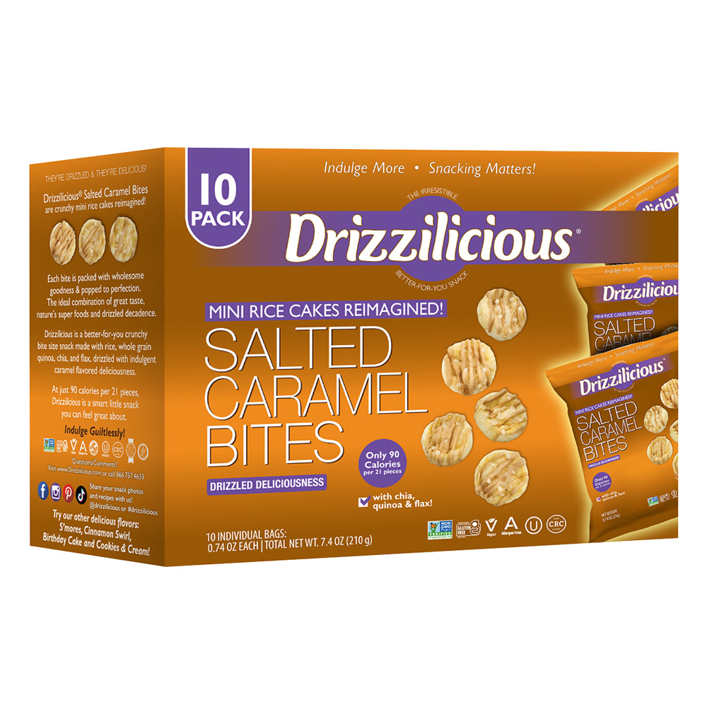 Drizzilicious Salted Caramel Drizzle Bite 10 Count Box | Nassau Candy