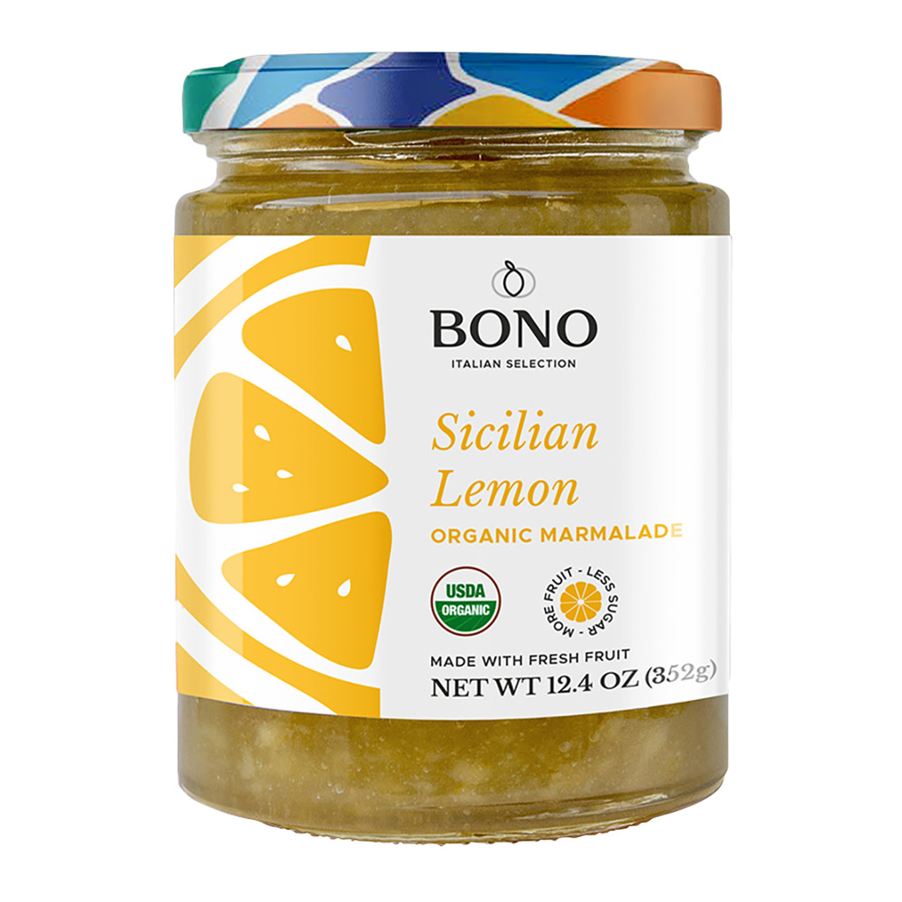 Bono Organic Sicilian Lemon Marmalade 12.4 oz Jar | Nassau Candy