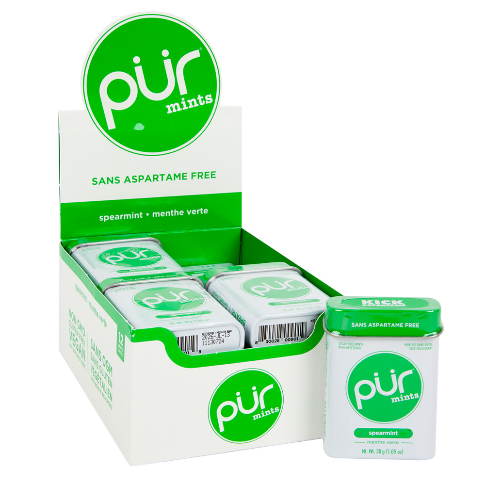 Pur Spearmint Mints 1.05 oz Tin | Nassau Candy