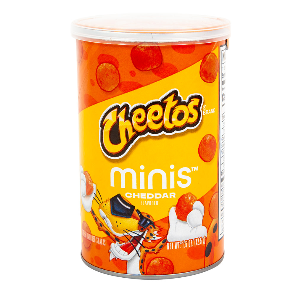 Cheetos Minis Cheddar Pk 12 1.5 oz Canister | Nassau Candy