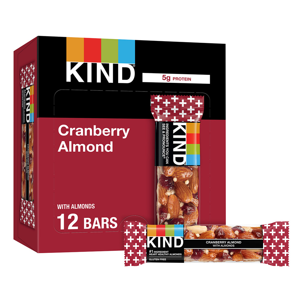 KIND Plus Cranberry Almond 1.4 oz Bar | Nassau Candy