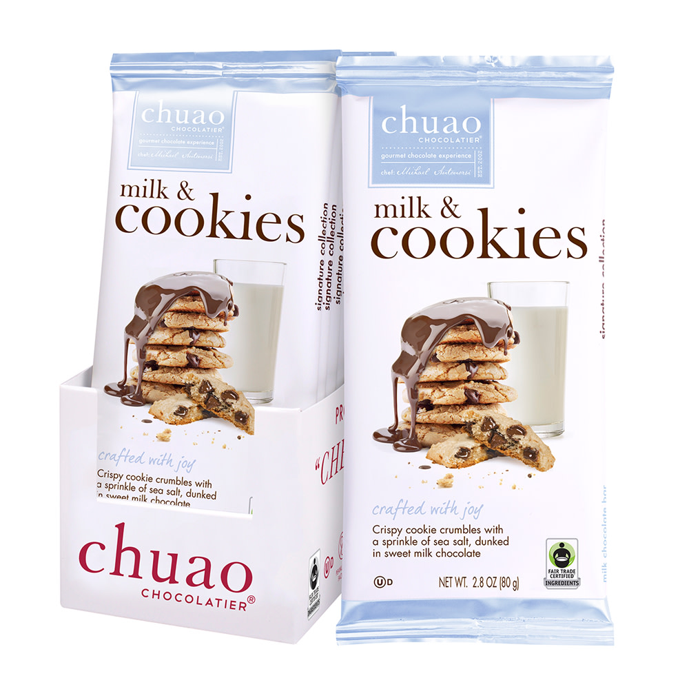 Chuao Milk & Cookies Chocolate Bar 2.8 oz | Nassau Candy