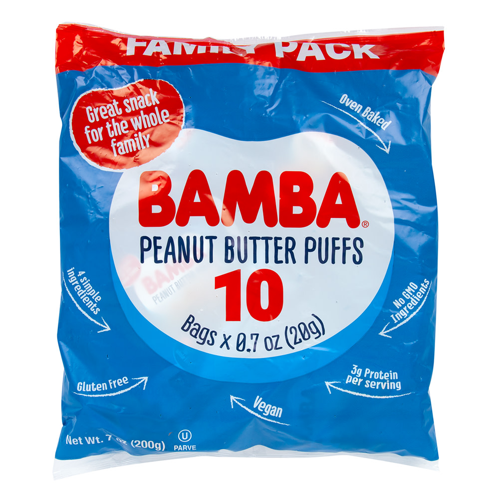 Gratify Bamba Peanut Butter Puffs Multi 10 Count Bag | Nassau Candy