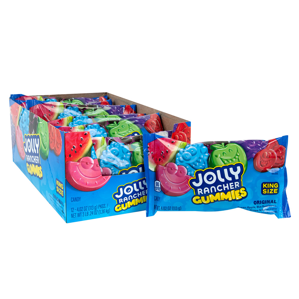 Jolly Rancher Original Gummies King Size 4.02 oz Bag | Nassau Candy