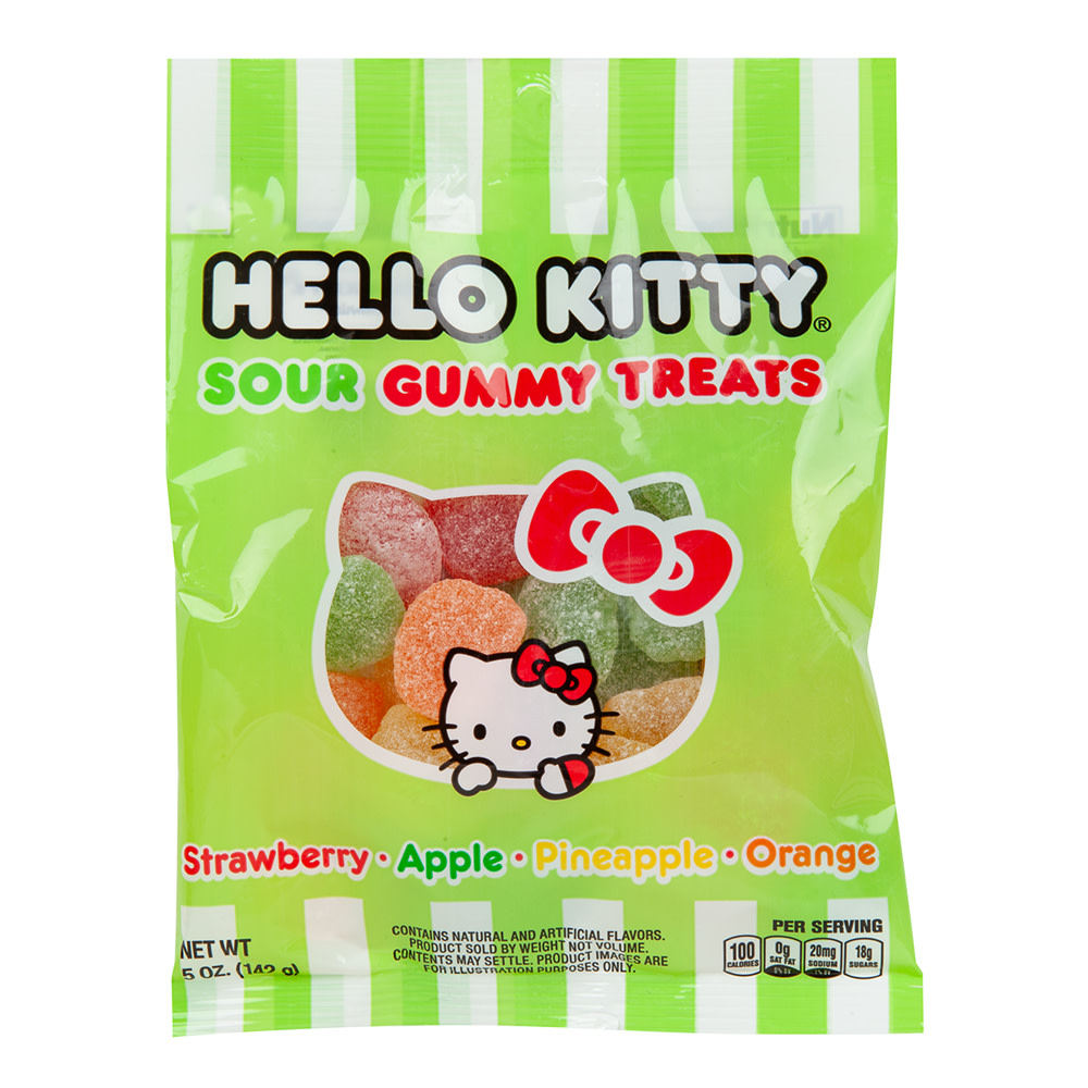 Hello Kitty Sour Gummies Peg Bag | Nassau Candy