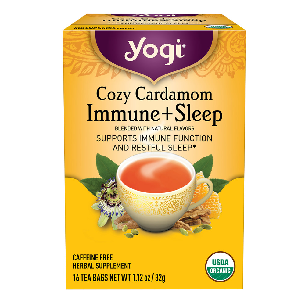 Yogi Tea Cozy Cardamom Immune + Sleep 16 Count Box | Nassau Candy