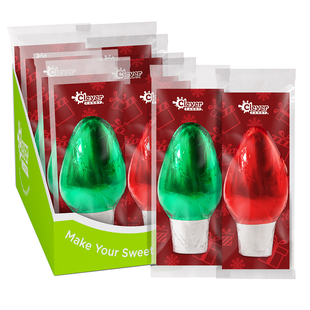 Clever Candy Chocolate Foiled Christmas Lights | Nassau Candy