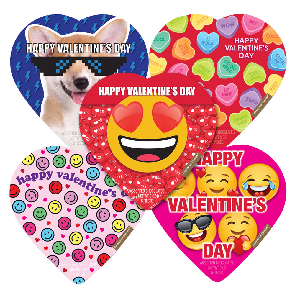 Elmer Chocolate Social Media 2 oz Heart Box | Nassau Candy