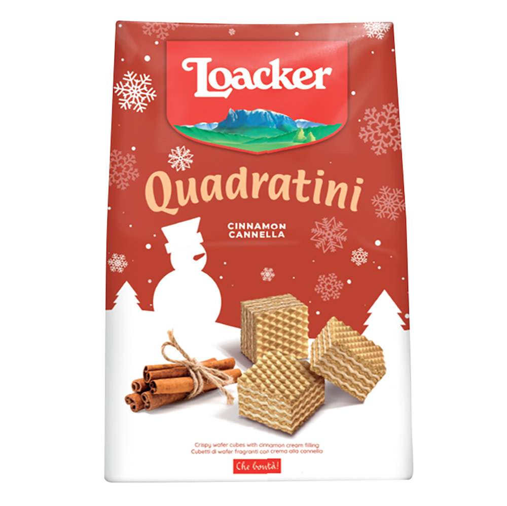 Loacker Quadratini Cinnamon 8.82 oz Bag | Nassau Candy