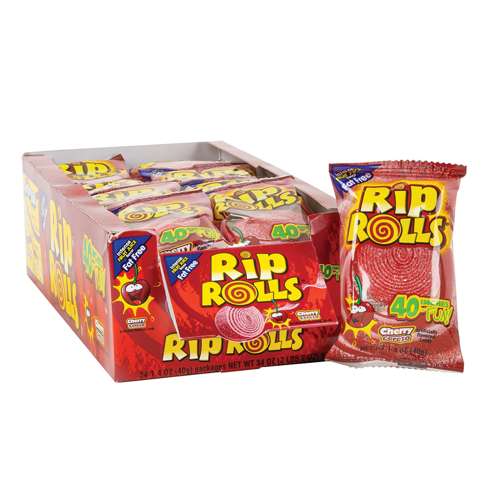 Rip Rolls Cherry 1.4 oz | Nassau Candy