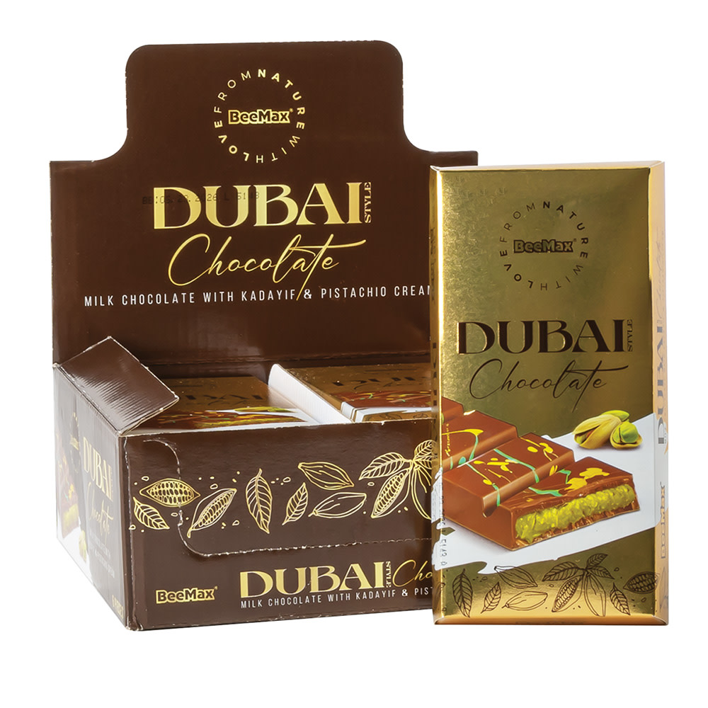 BeeMax Dubai Milk Chocolate Bar 7.4 oz | Nassau Candy