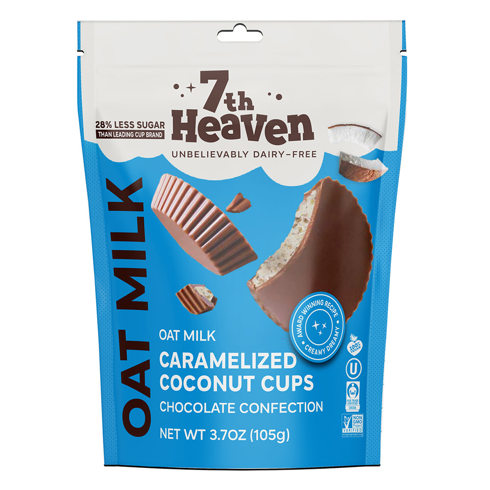 7th Heaven Caramelized Coconut Oat Milk Chocolate Cups 1.5 oz | Nassau ...