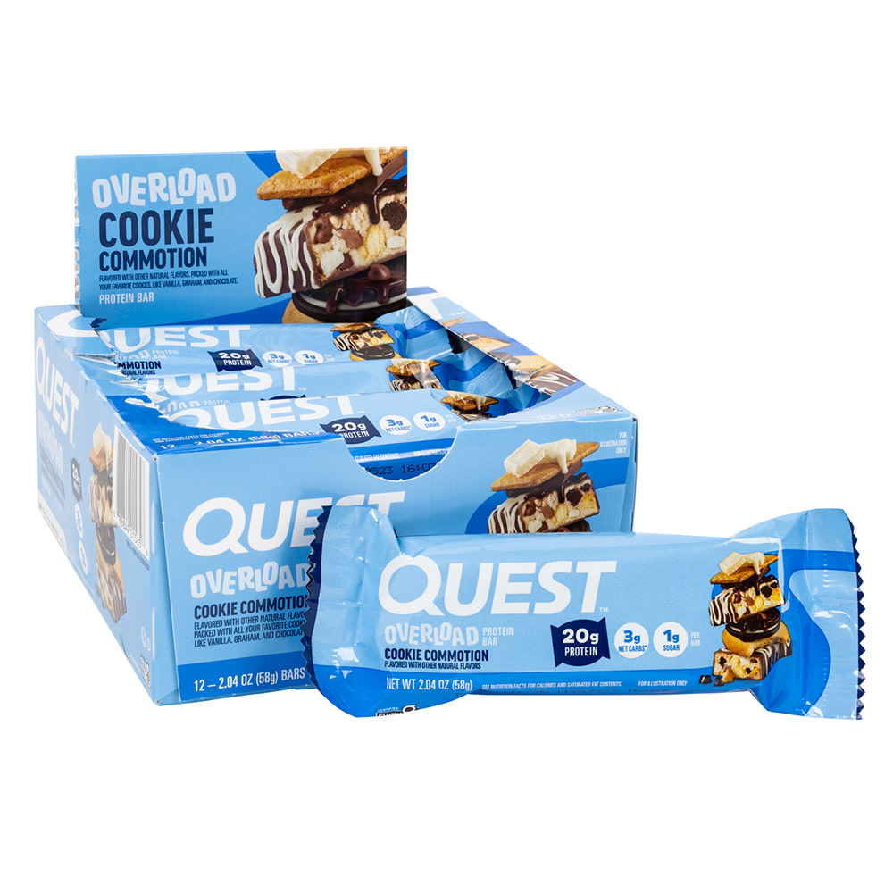 Quest Overload Bars Cookie Commotion 2.0 oz Bar | Nassau Candy