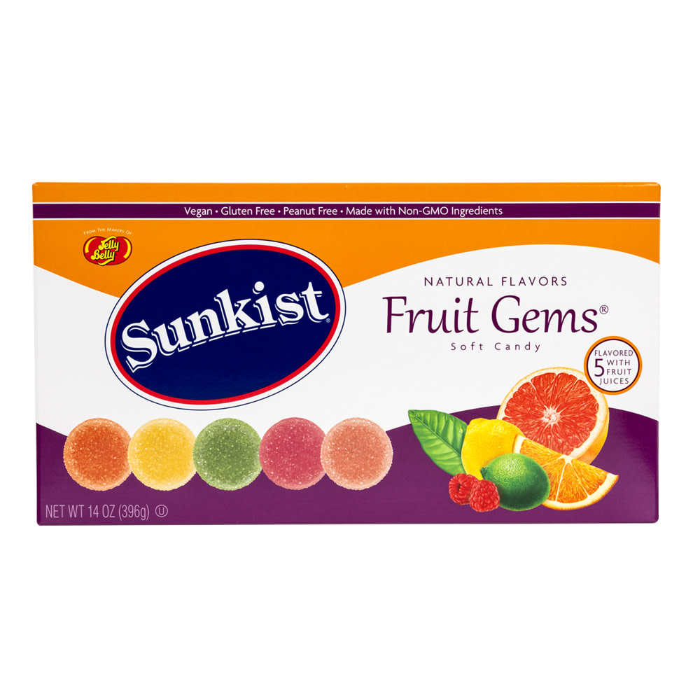 Sunkist Jelly Belly Fruit Gems 14 oz Gift Box | Nassau Candy